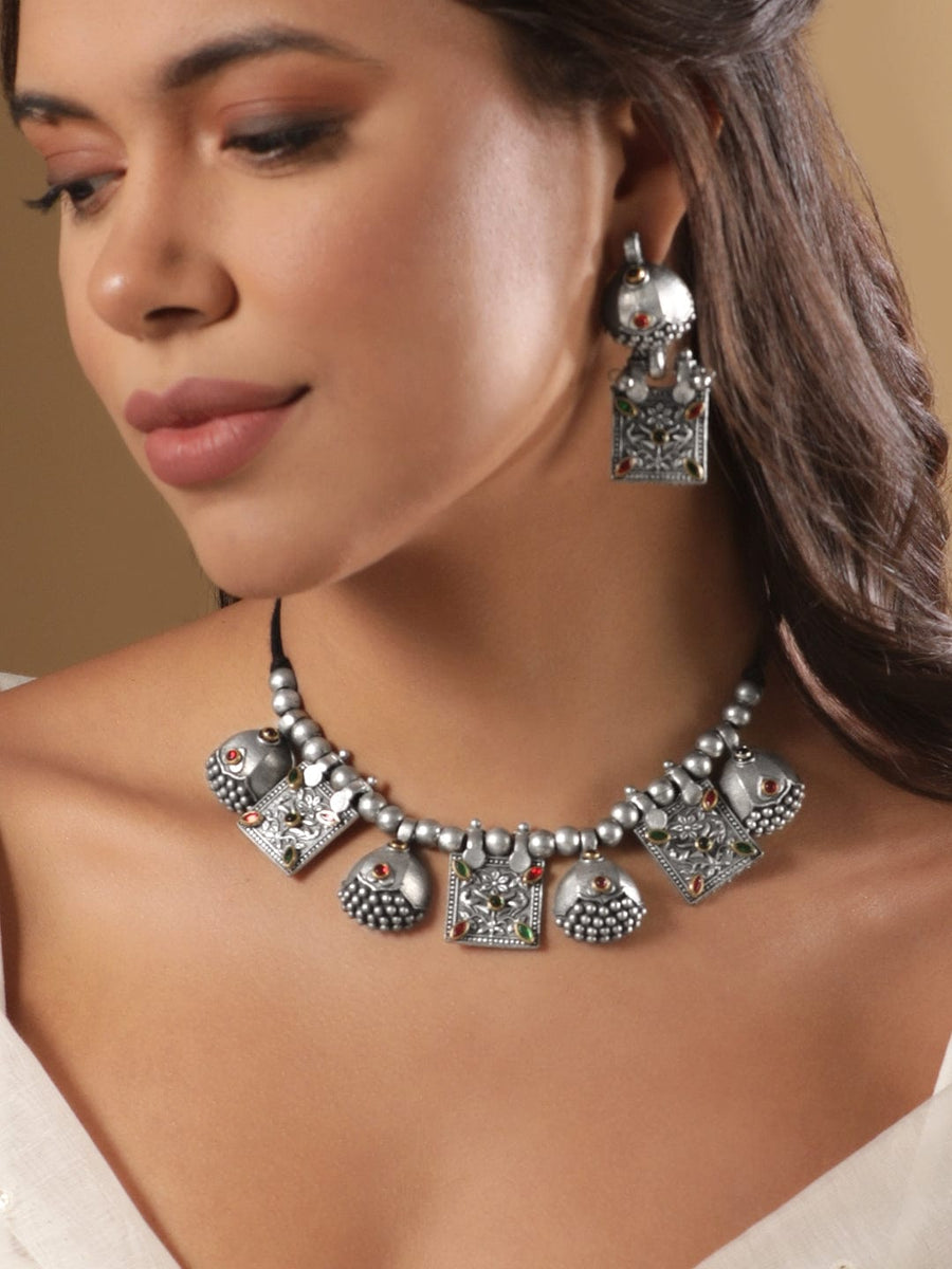 Oxidised Jewellery Online | Oxidised Jewellery Set Online - Rubans